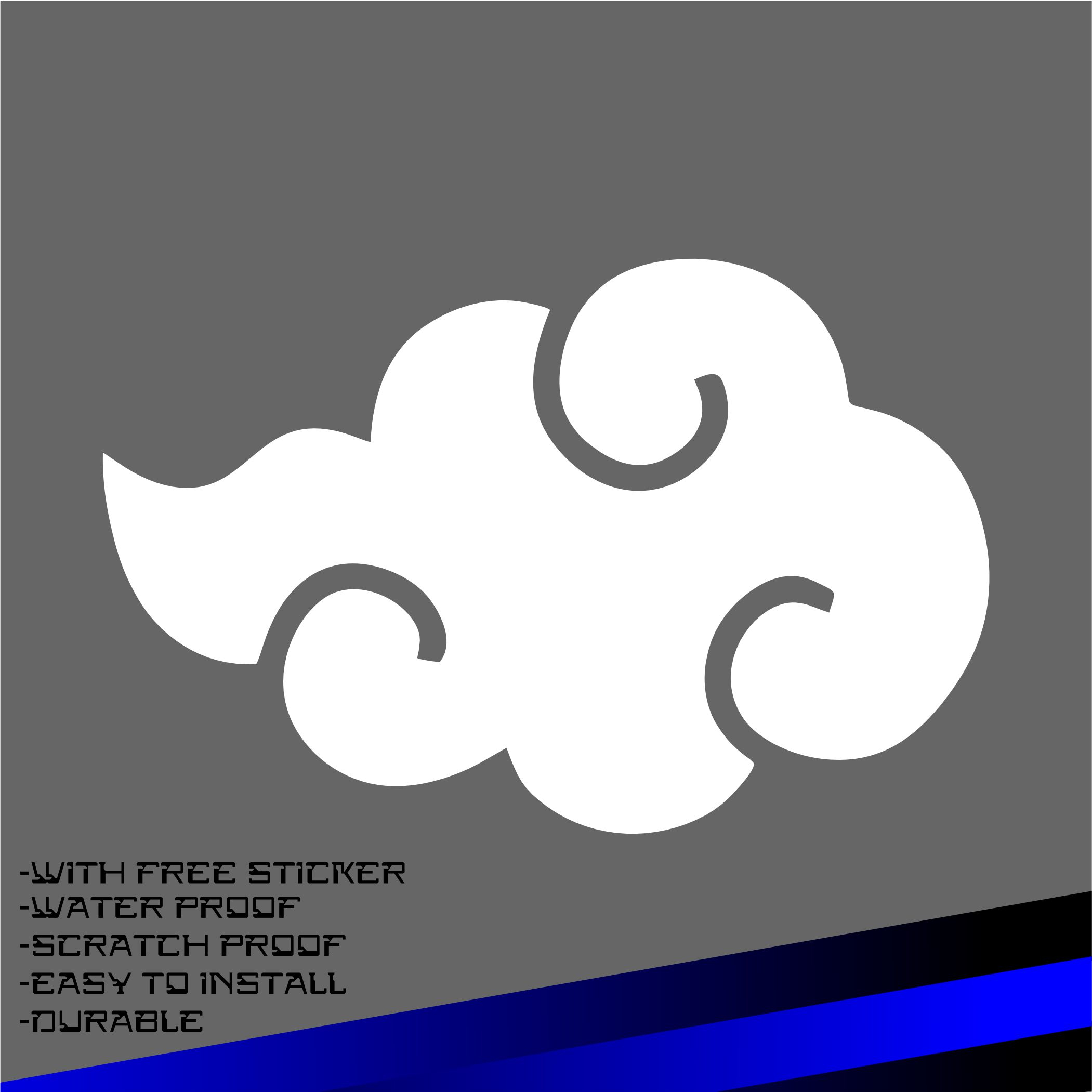 NARUTO SHIPPUDEN Akatsuki cloud Logo Vinyl Cut Out Sticker high quality ...