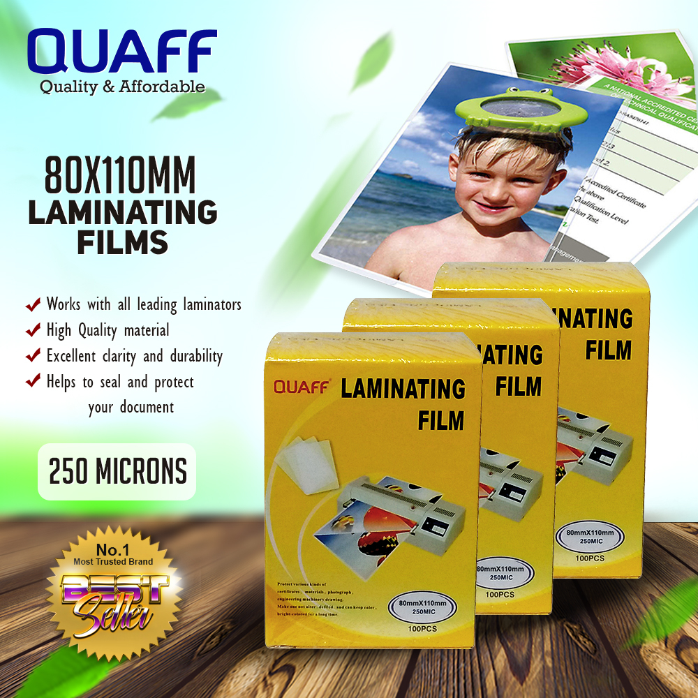 ID Size QUAFF Laminating Film 125/250micron (100sheets/pack) | Shopee ...