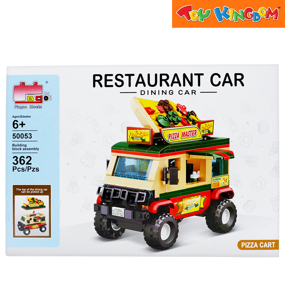 Pingao Blocks Restaurant Car Pizza Cart 362 pcs Building Set | Shopee ...