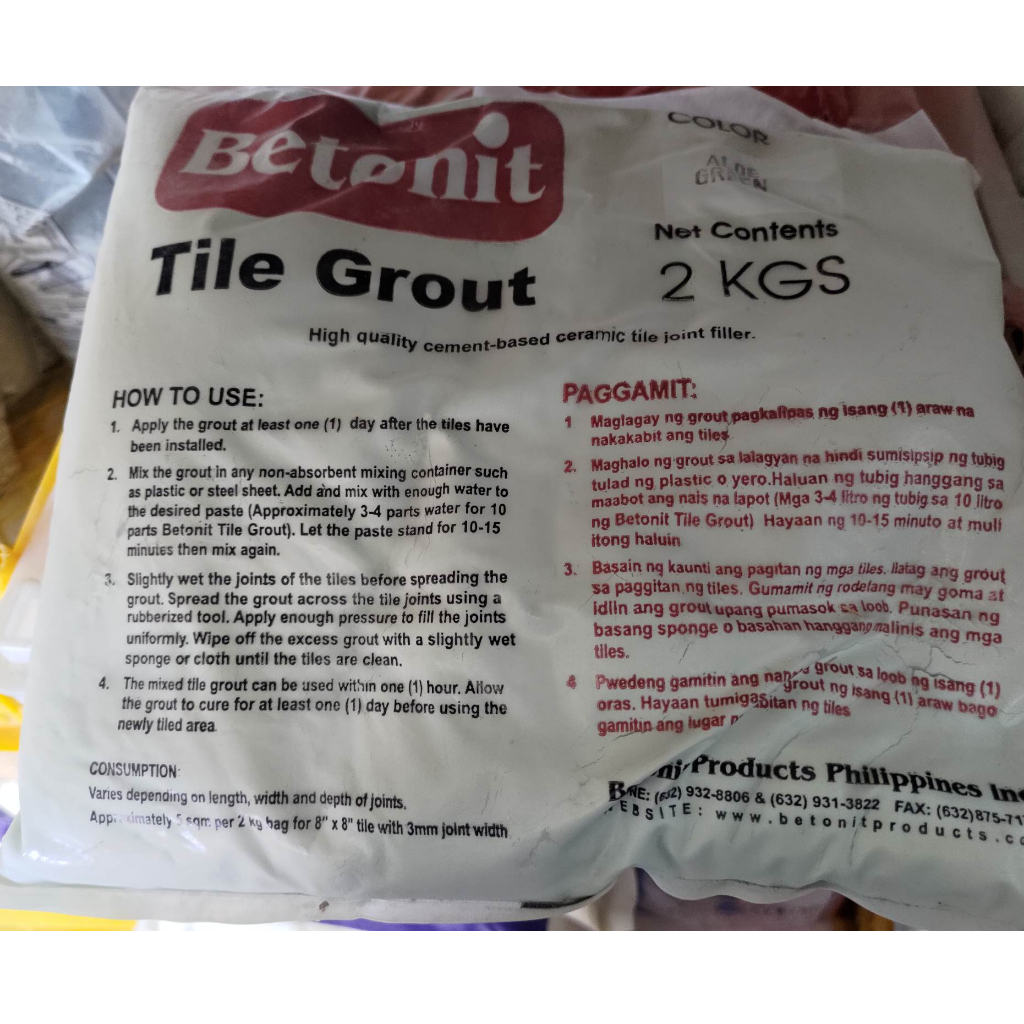 TILE GROUT ALL COLORS | ASSORTED BRAND | ABC DAVCO BUILDRITE | 1KILO ...