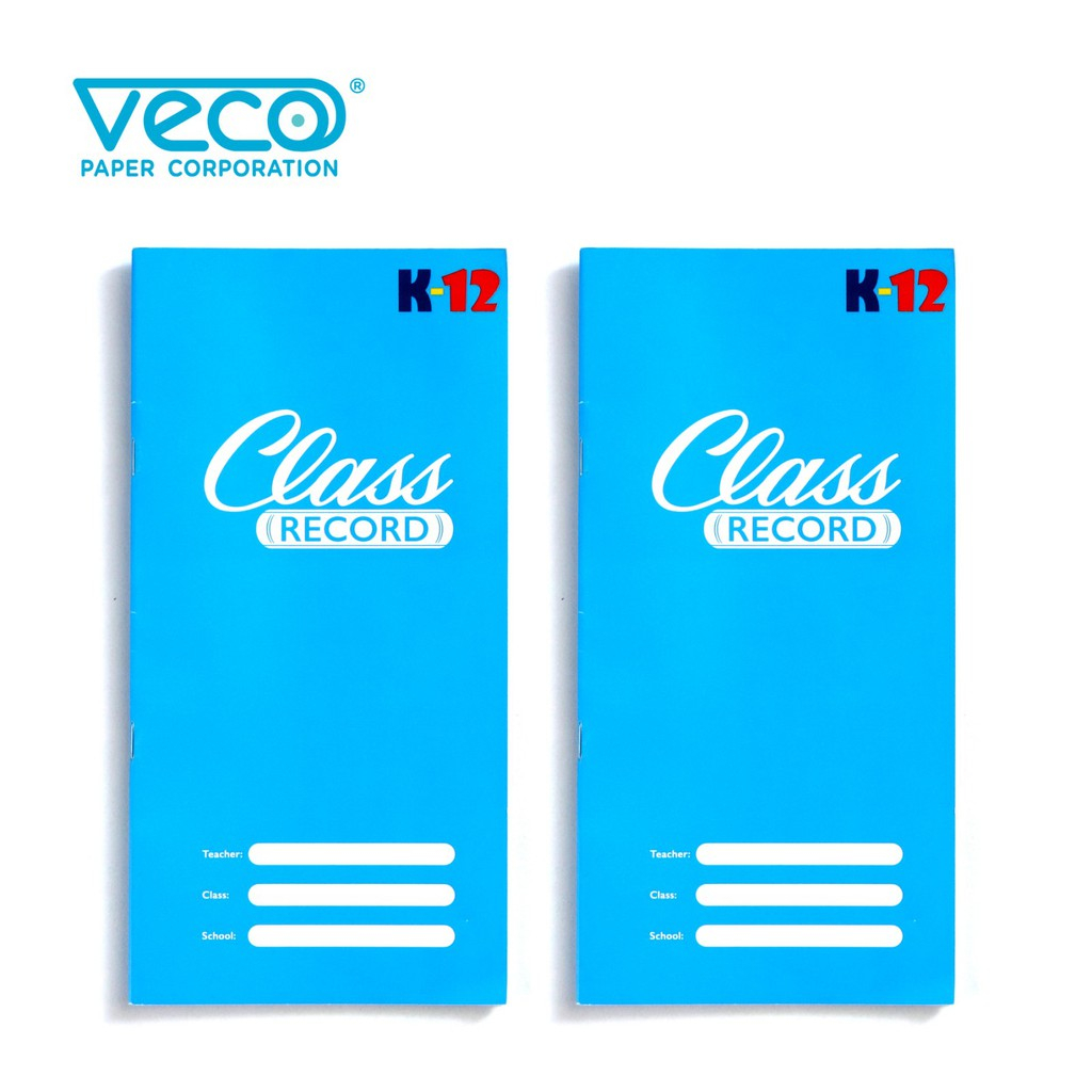 Veco Class Record Book K-12 11inx5.5in Big 30lvs | Shopee Philippines