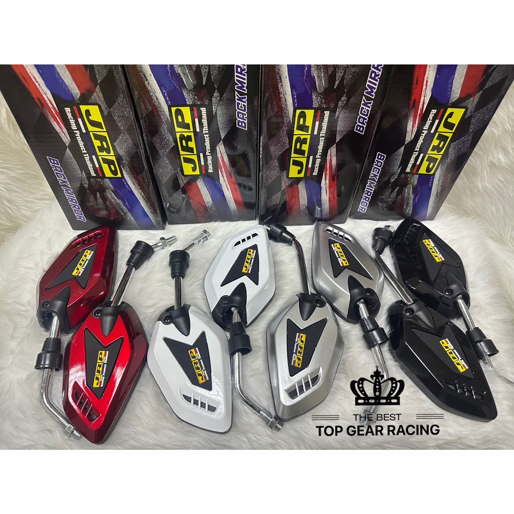 JRP Side Mirror chrome stem Side Mirror Motrocycle universal Side ...