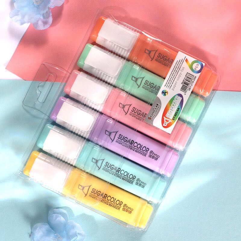 Color highlighter pen Set Candy-colored school office supplies ...