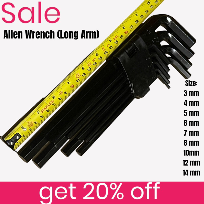 Allen Wrench Long Arm 3mm-14mm Heavy Duty | Shopee Philippines