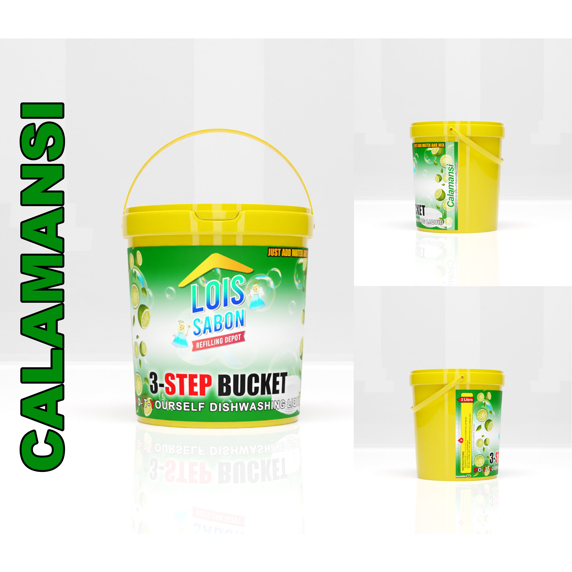 LOIS 3 STEP BUCKET DISHWASHING LIQUID, DIY DISHWASHER, GREASE REMOVER ...