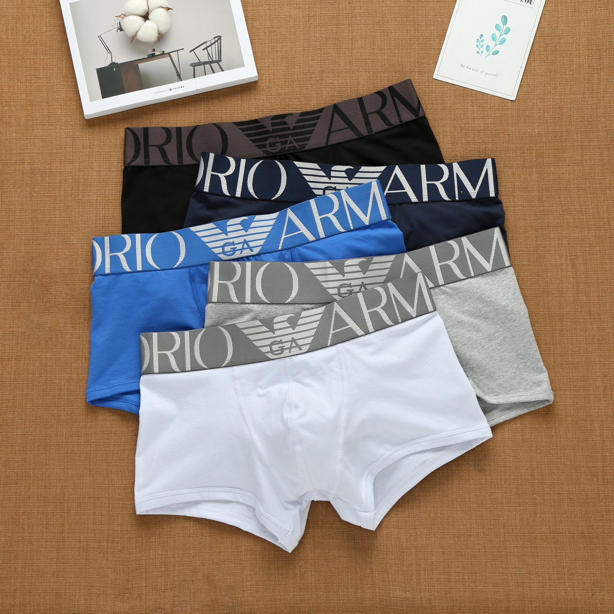 EA Men Quality Plain Cotton Boxers Man Boxer Briefs Underwear Male ...