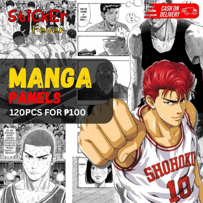 Anime Manga Panels Wall Decoration Manga Sticker size A6 4x6 inch SLAM ...