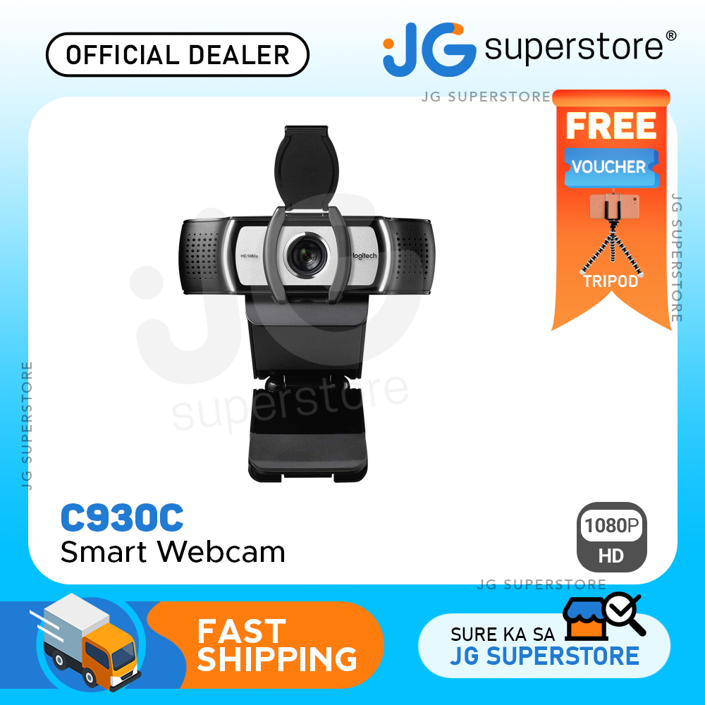 Logitech C930C HD Smart 1080P Webcam with Cover for Computer Zeiss USB ...