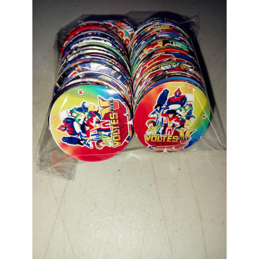 voltes v pogs toys 95pcs per pack / collectible card games toy | Shopee ...