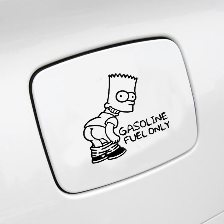 Car Gas tank cover sticker decal BART SIMPSON | Shopee Philippines
