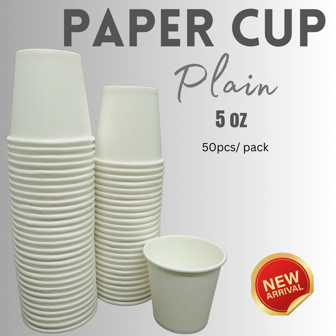 Paper Cup 3oz 5oz Plain White Disposable Party Cups 50pcs per pack ...