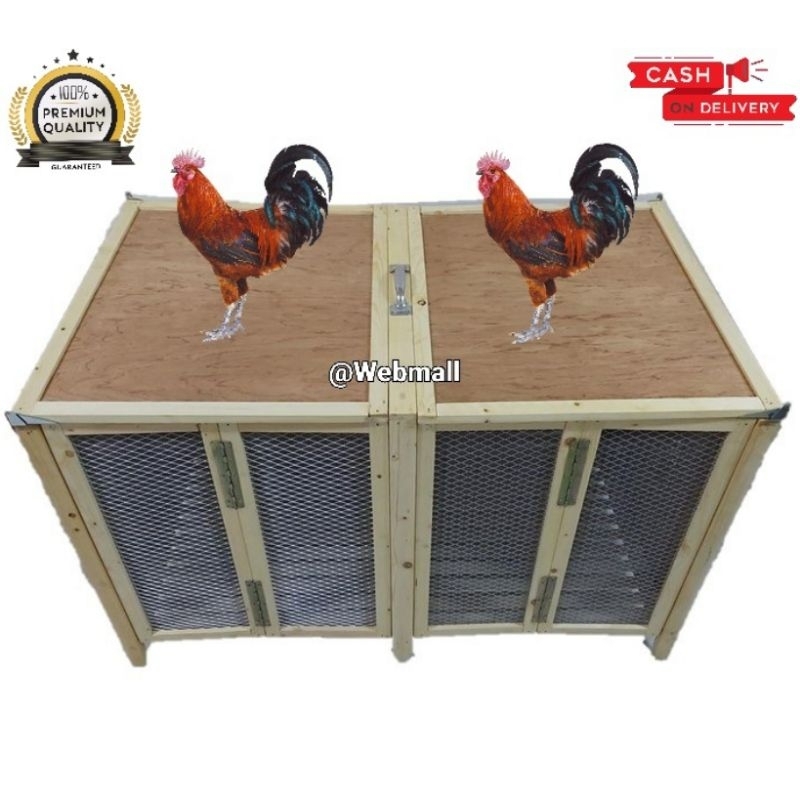 FOLDABLE WOODEN CAGE/DERBY CAGE FOR SABONG (DOUBLE) Quality | Shopee ...