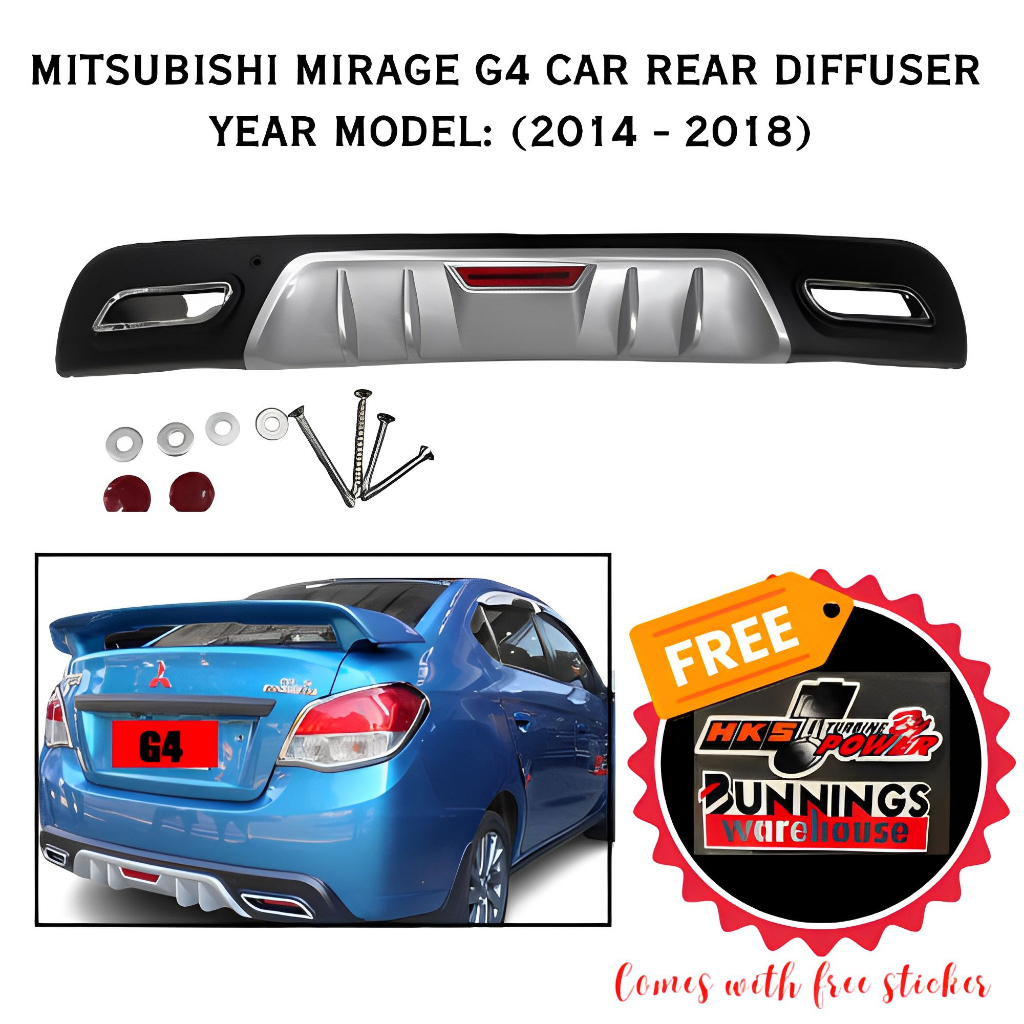 LD (7180) 2014 2015 2016 2017 2018 Mitsubishi Mirage G4 Car Rear Bumper ...