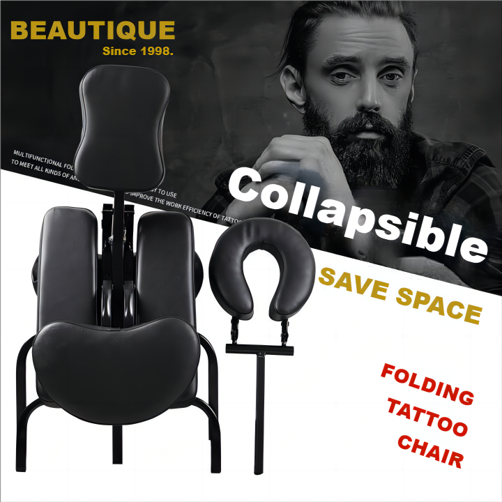 Tattoo Chair Folding Massage Chair Back Massage Aluminum Foldable Design Shopee Philippines