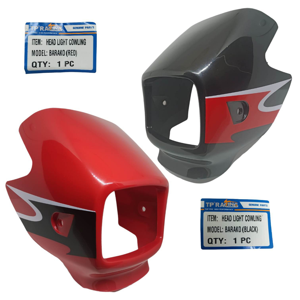 HEAD LIGHT COWLING BARAKO (RED/BLACK) TP RACING JAPAN | Shopee Philippines