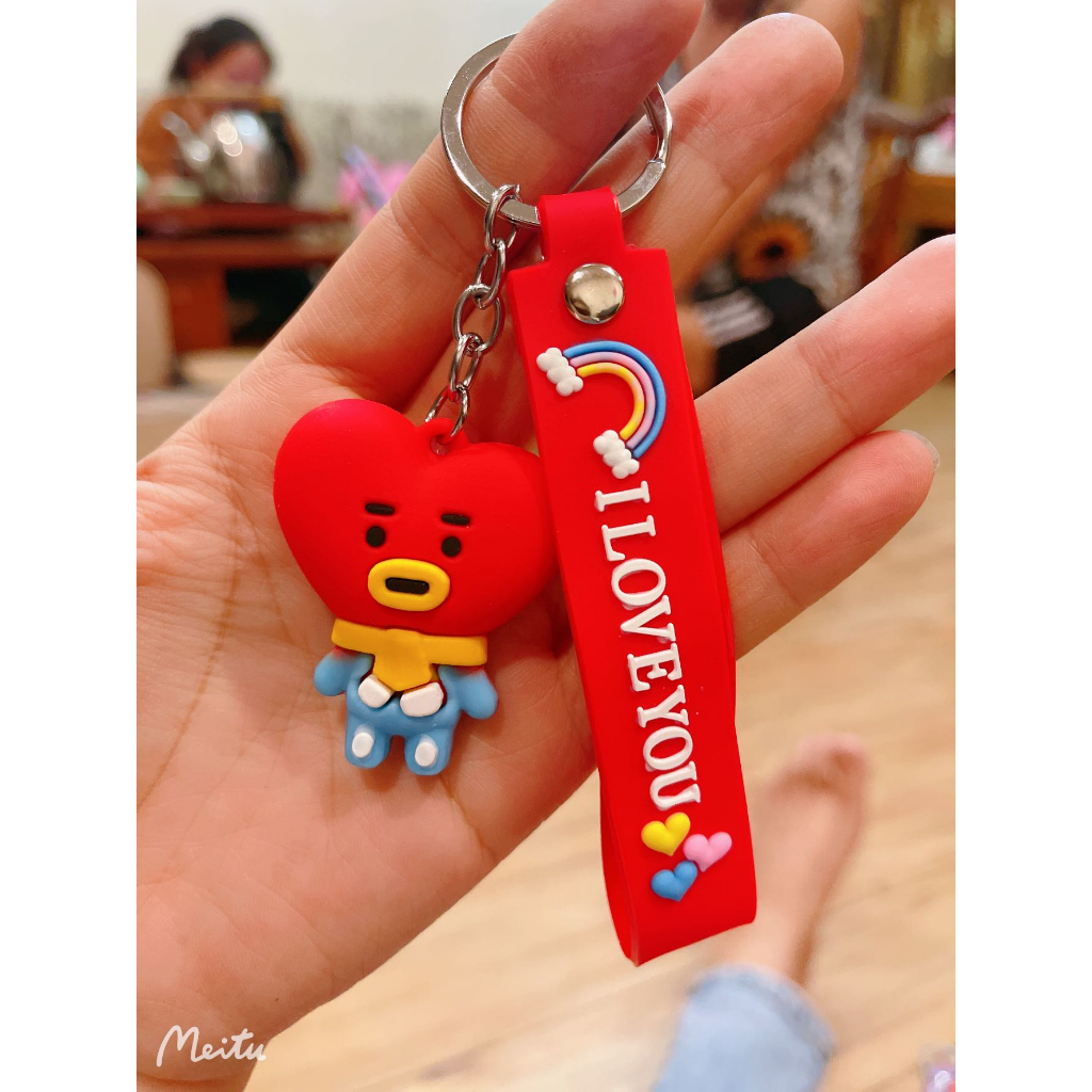 3D PVC Plastic Material Cartoon Design Key Chain Soft tata koya mang ...