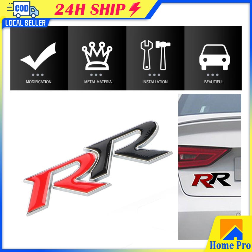 Honda RR Car Logo 3D Metal Car Modified Decoration Personality Letter ...