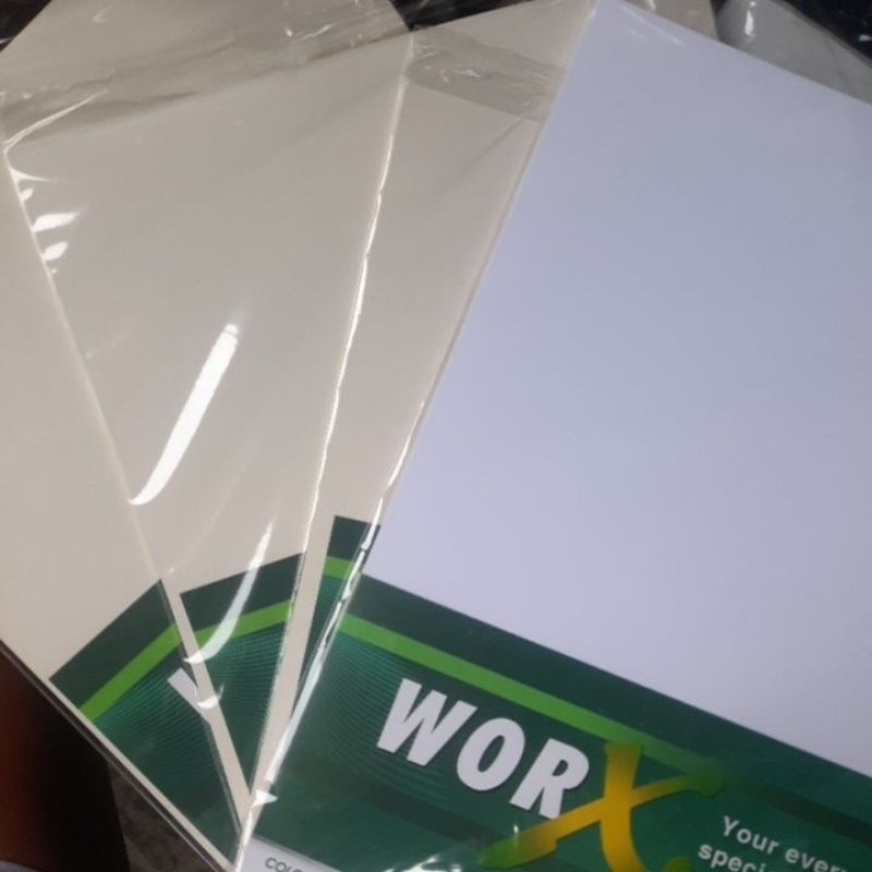 WORX Specialty Paper 200gsm white & cream (10 sheets per pack) | Shopee ...