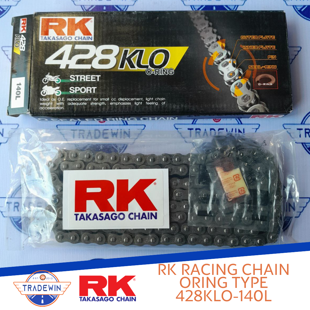 RK RACING CHAIN ORING TYPE 428KLO-140L (WITH CHAIN LOCK) | Shopee ...