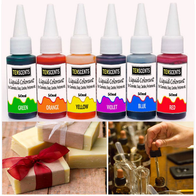50ml LIQUID COLORANT DYE Water Soluble for DIY Perfume, Soap ...