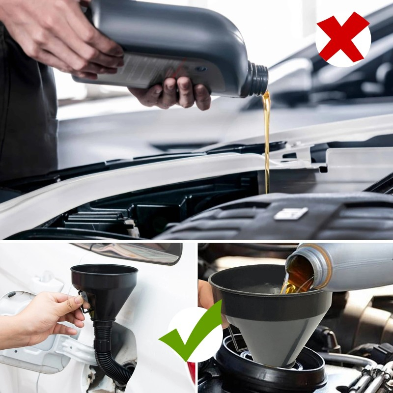 Oil Change Funnel for Cars and Motorcycles with Filter and Wide Mouth ...