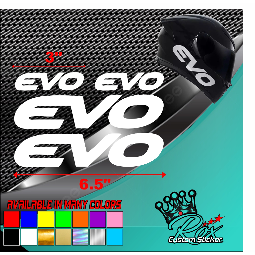 evo helmet sticker set machine cut waterproof | Shopee Philippines