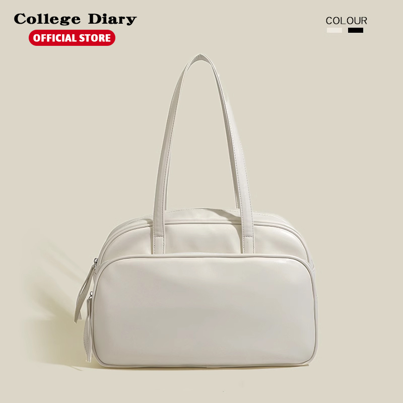 Korean New Leather Shoulder Tote Bag Large Capacity Solid Color Simple ...