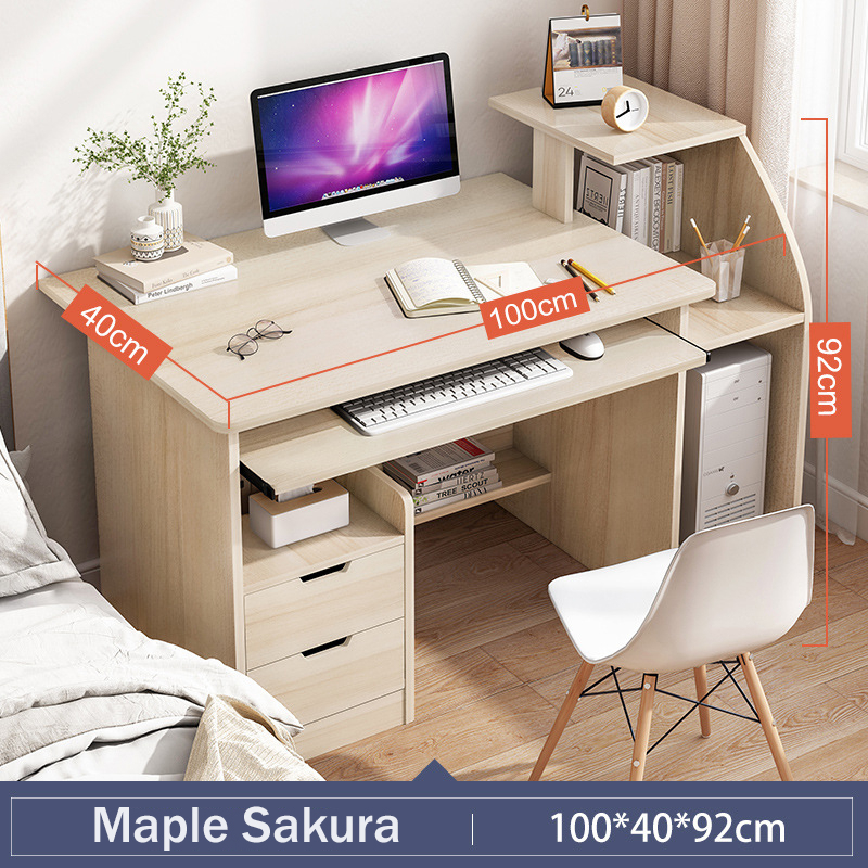 Coospro Study Table With Cabinet Computer Desk Shelf Home Office Tables ...