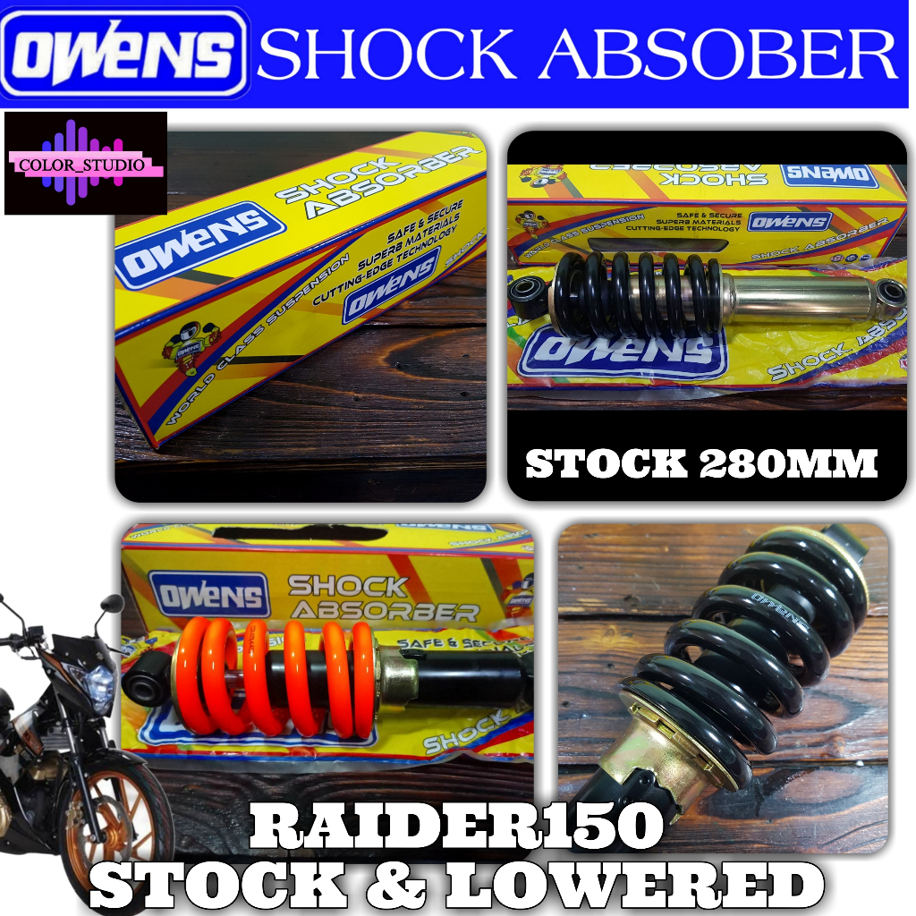 OWENS Rear Shock Absorber for SUZUKI Raider150 lowered and Stock ...