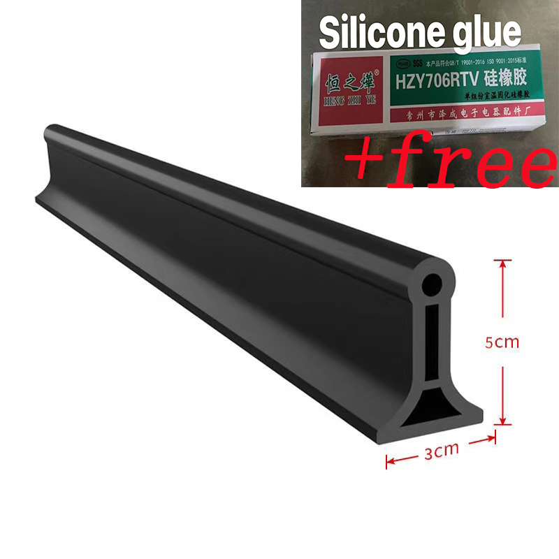 Silicone Bathroom water stopper heavy duty rubber Blocker Shower Dam ...