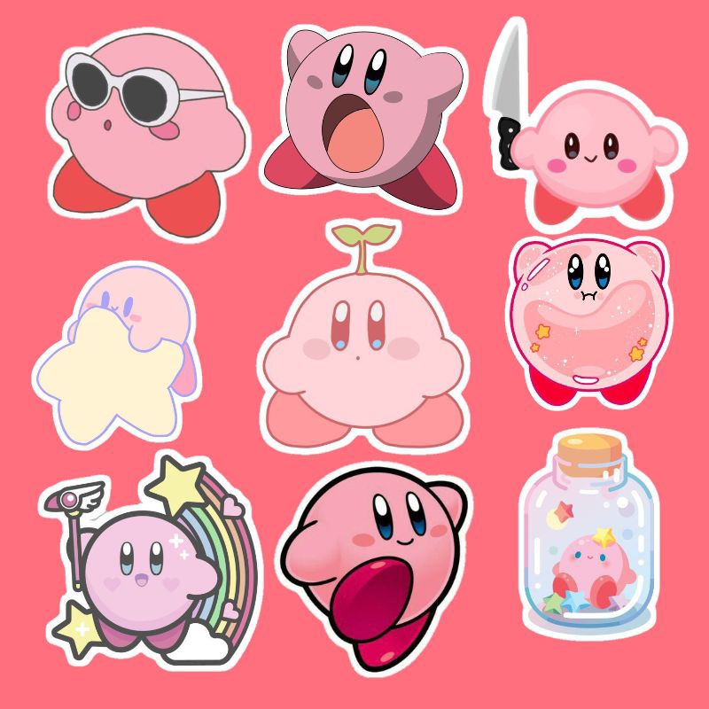 KIRBY Stickers | Vinyl Matte Laminated Waterproof and Scratchproof ...