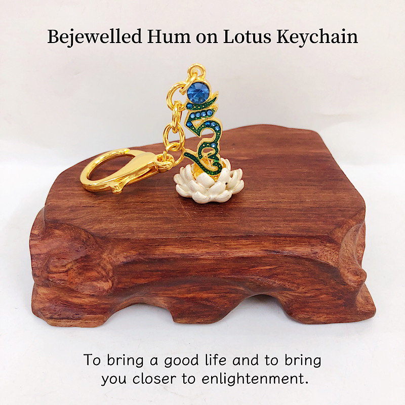 Fengshui Bejewelled Hum on Lotus Keychain | Shopee Philippines