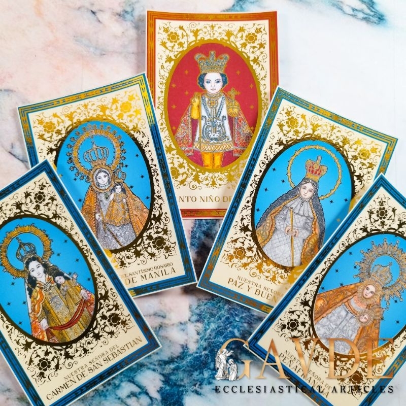 GAVDE Illuminated Estampa Marian Prayer Card — La Naval, Peñafrancia ...