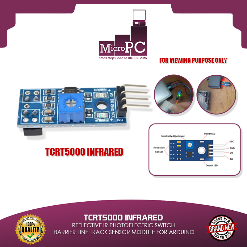 TCRT5000 INFRARED REFLECTIVE IR PHOTOELECTRIC SWITCH BARRIER LINE TRACK ...