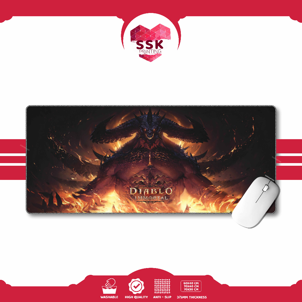 Diablo Immortal Game Extended Mousepad | Gaming | Deskmat | Longpad | 3 ...