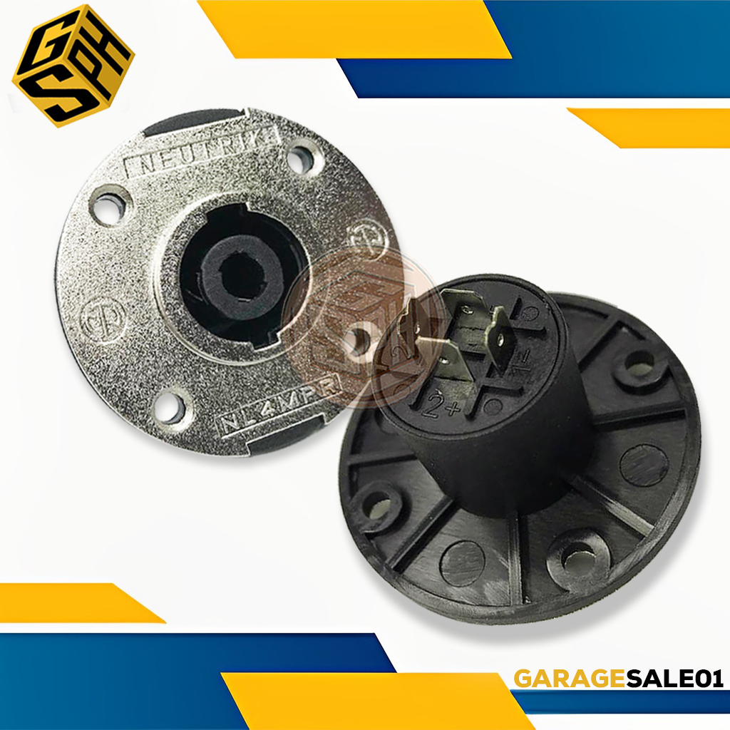 ⭐ Neutrik SpeakON Male Plug With SpeakON Female Jack Metal Round (SET ...