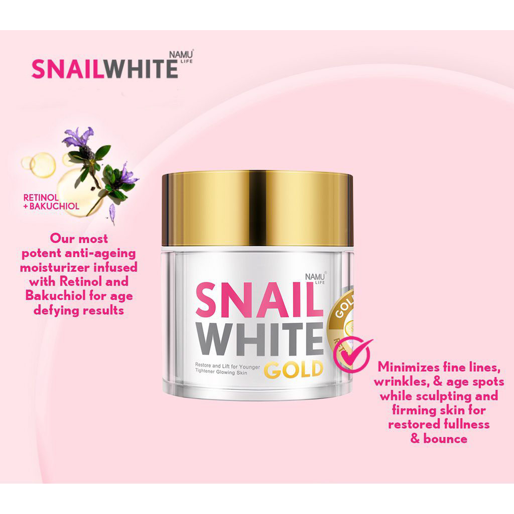 SNAIL WHITE Gold Advanced Cream l 50ml FROM THAILAND (AUTHENTIC ...
