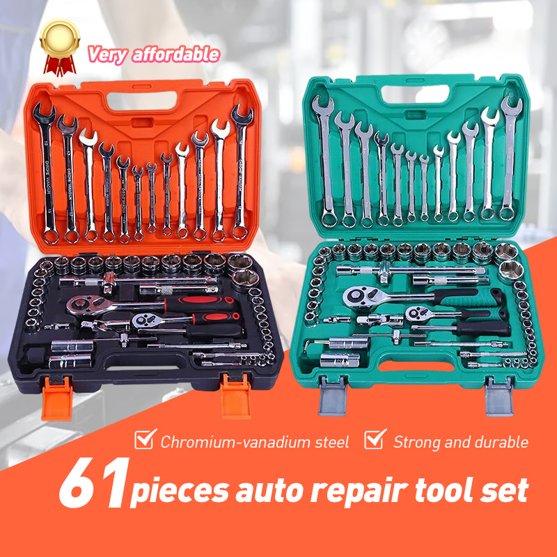 Motorcycle Repair Tool Kit Wrench Set Of Hand Tools 61pcs | Shopee Philippines