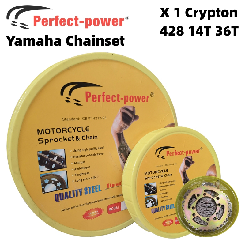 Perfect Power Chainset Yamaha Crypton X1 Motorcycle Sprocket Chain Set ...
