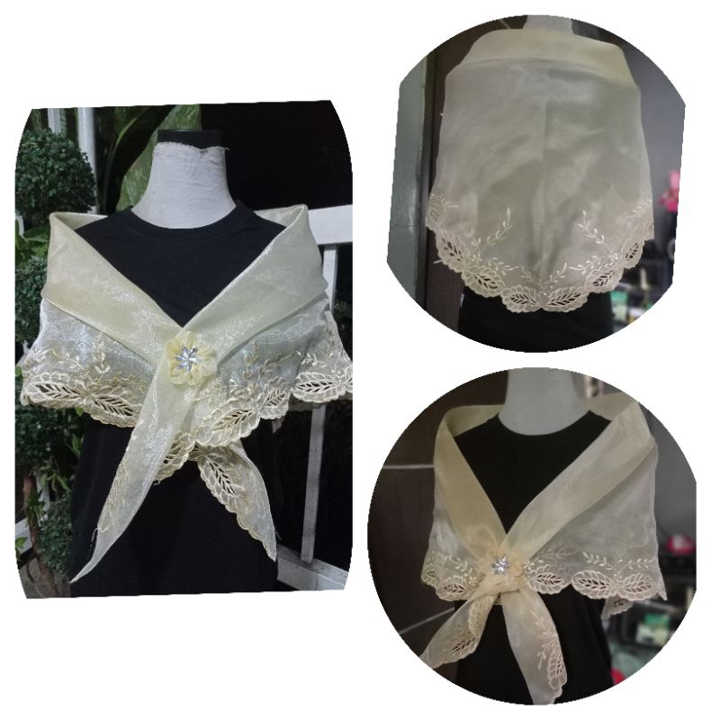 ALAMPAY FILIPINIANA LEAF DESIGN (EMBROIDERED WITH FREE BROOCH INCLUDED ...