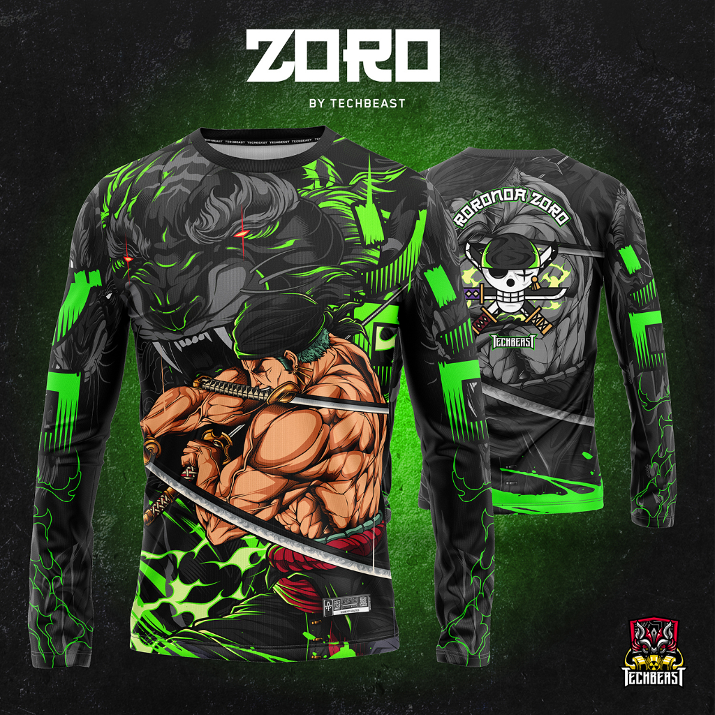 One Piece Zoro King of Hell Long Sleeves Full Sublimation Jersey ...