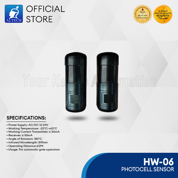 ALTECH Infrared Beam Photocell Sensor 180 Degree for Gate Openers and ...