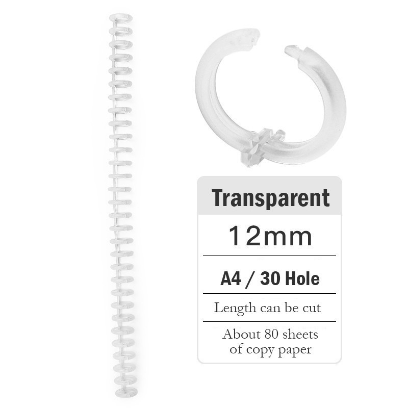 30 Hole Loose-leaf Plastic ring binder notebook refillable Spring ...