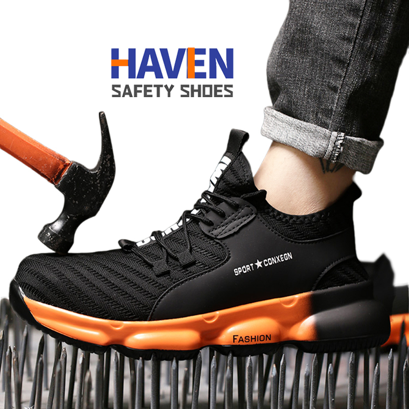 HAVEN Safety Shoes for Men Steel Toe Anti-Piercing Safety Boots Welder ...