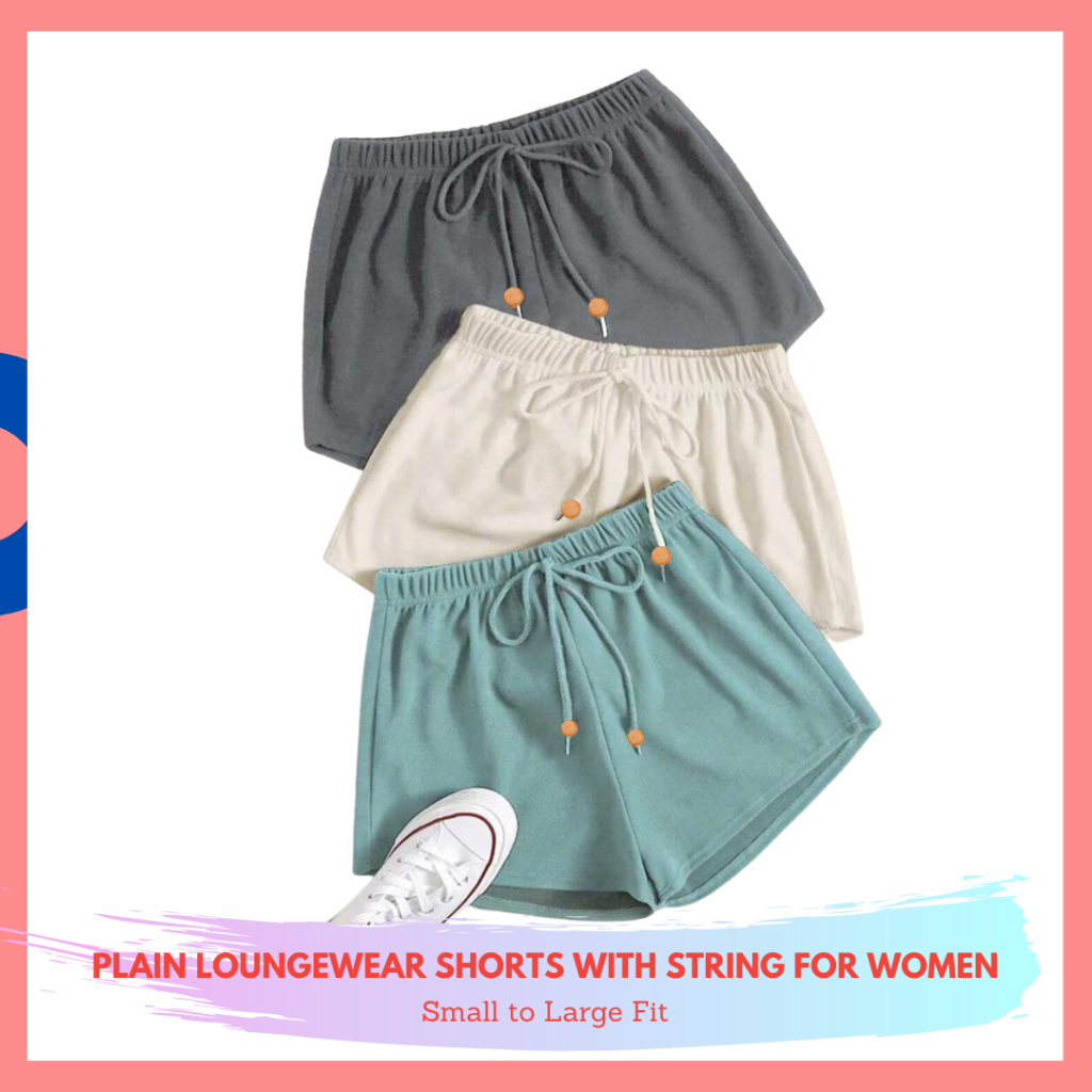 Plain Loungewear Shorts with String for Women By MABENTAPH | Shopee ...