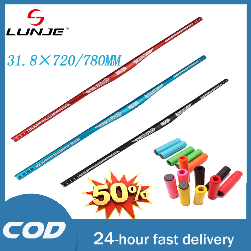 LUNJE bike handlebar 31.8x620/720/780mm straight aluminum alloy bicycle ...