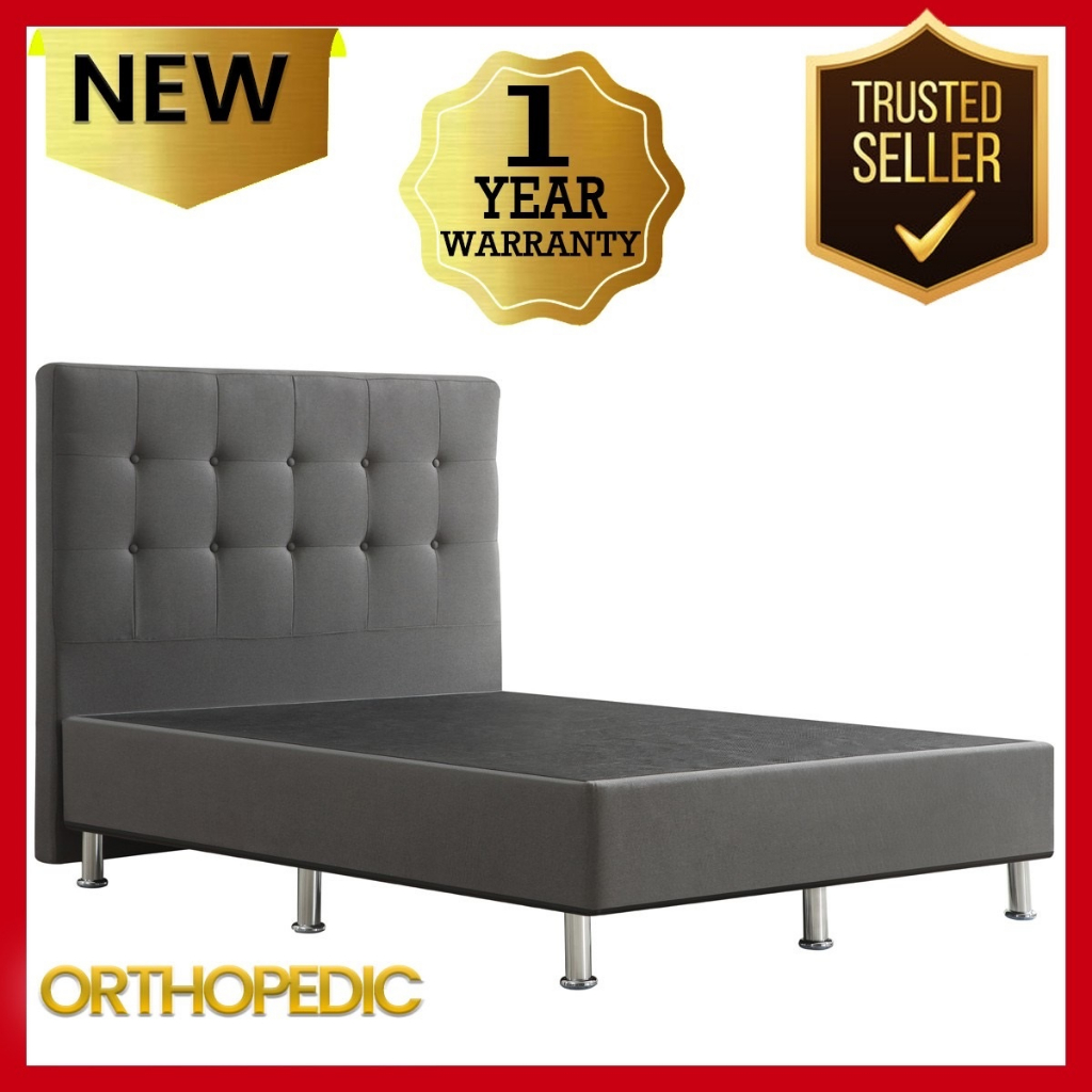 Flotti MR-1215 Bed Base w/ MR-7521-Headboard (Single, Double, Queen ...