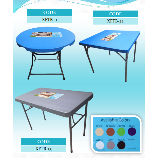 Heavy Duty Folding Table Square/Rectangle/Round Steel Residential Grade ...