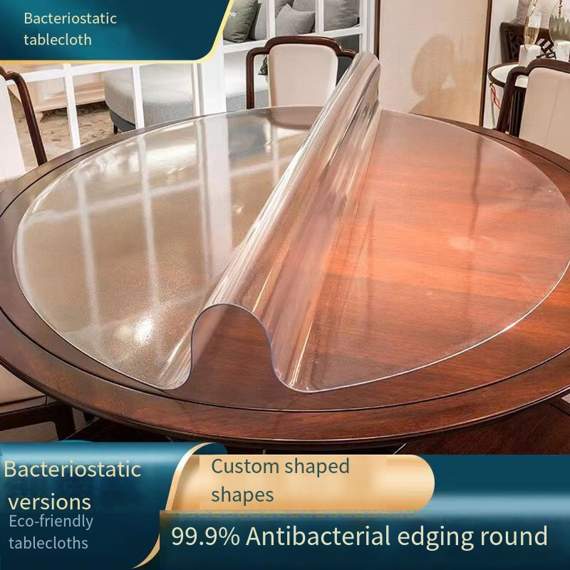 thickness round table mat transparent PVC soft glass round table cloth ...