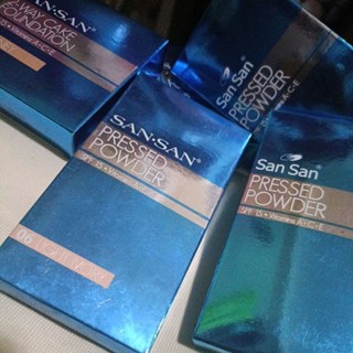 San San Pressed Powder 10g: Silk/ Satin/ Honey/ Porcelain/ Light Ivory ...